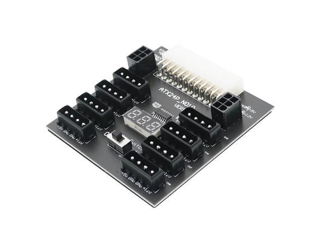 24Pin to IDE 8x 4Pin +2x 6Pin for CHIA ETH BTC Mining Miner ATX PSU ...