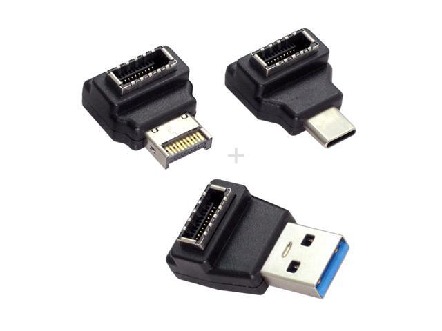 3pcs Adapter Header Female Type-E to Male Type-A & Type-C USB 3.1 Front ...