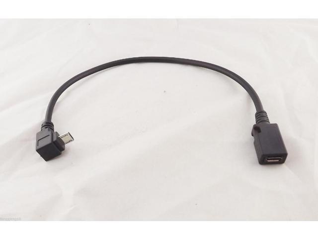FOR 1pcs Up Direction 90 Degree Angle Micro USB 5 Pin Male To Female ...