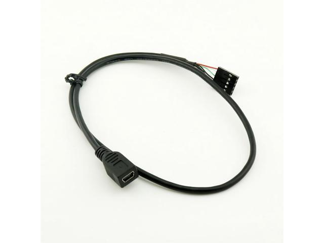 FOR 1pcs 50cm Mini USB 5 Pin Female to Dupont 5Pin Female Header PCB ...