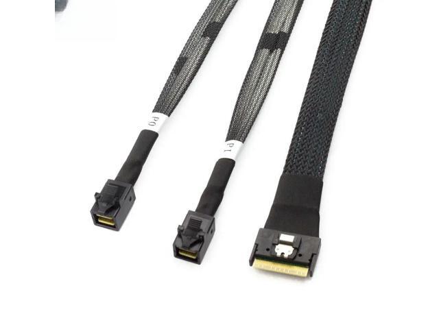 FOR MINI SlimSAS SFF-8654 8i 4.0 to 2X SAS HD SFF-8643 server Con tion ...