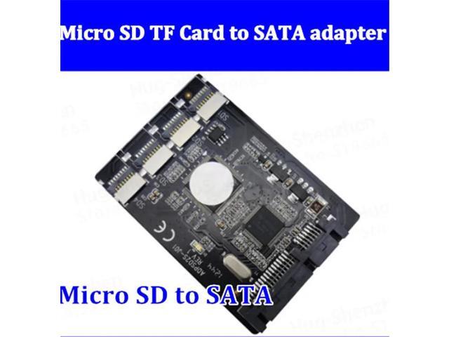 2pcs 4 Micro SD TF Card to 22pin SATA adapter card 2.5" hdd enclosure ...