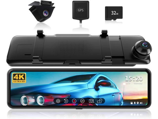 REDTIGER Rear View Mirror Camera 11'' UHD 4K Front and 1080P Rear View ...