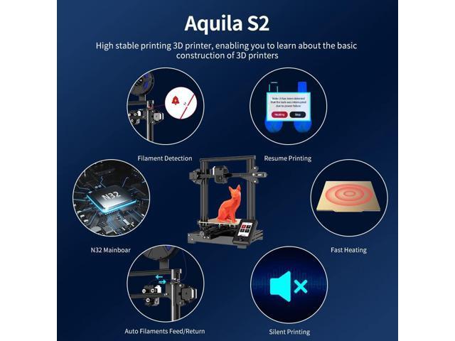 Voxelab Aquila S2 3D Printer with High Temperature(300°C) Extruder, N32 ...