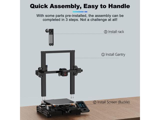 Official Creality Ender 3 V2 Neo 3D Printer with CR Touch Auto Leveling Kit, PC Steel Printing ...