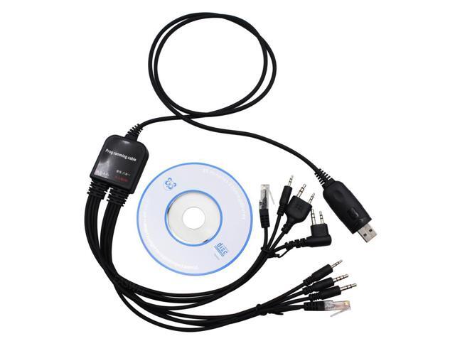 8 en 1 Cable de programación USB para ICOM IC-M421 IC-M503 IC-M503E IC ...