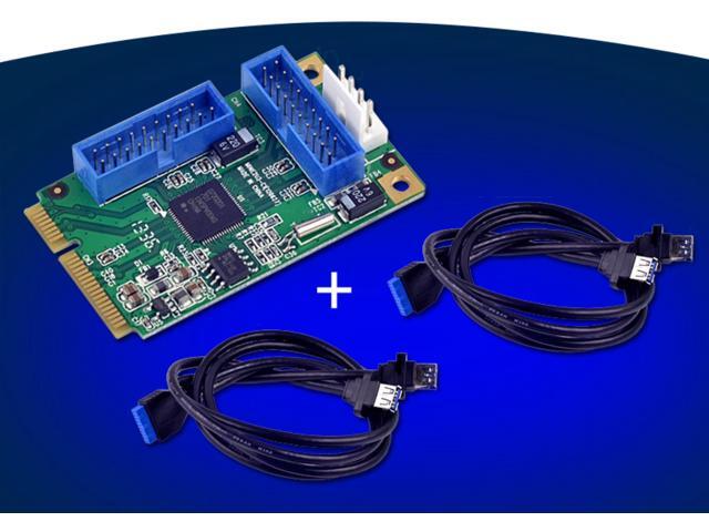 4 Ports USB3.0 Mini PCIe Expansion Card Adapter 19pin Header Chipset ...
