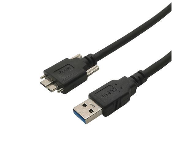 5Gbps Micro B USB 3.0 Micro B Cable Wire With Panel Mount Screw Lock ...