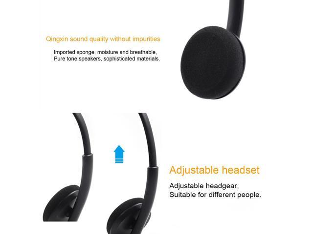 For PC Computer Noise Cancelling Call Center Telephone Headphone ...