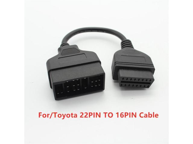For TOYOTA 22Pin 22 Pin to 16Pin OBD1 to OBD2 Connect Cable car obd ...