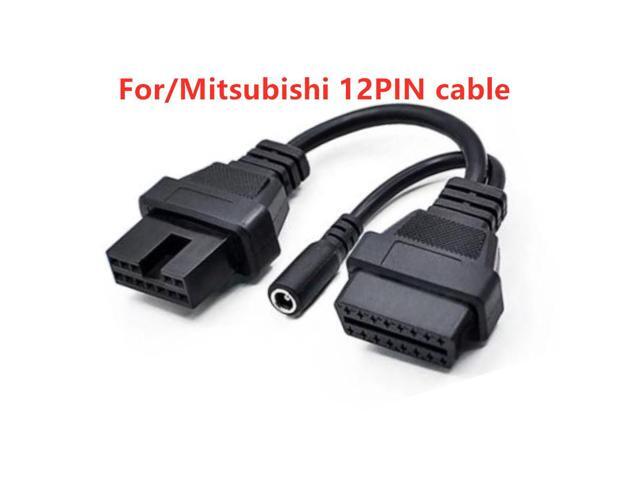 Car cable For MITSUBISH 12pin to 16Pin OBD2/OBDII DLC Car Diagnostic ...