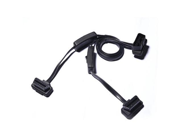 OBD Extension Cord with Switch Ultra-thin Noodle Elbow Type Automotive ...
