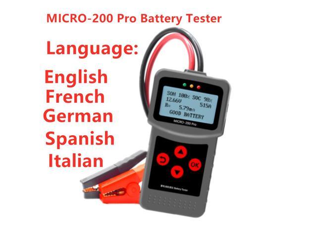 MICRO-200 PRO Car Tester 12v 24v Multi-Language Digital AGM Automotive ...
