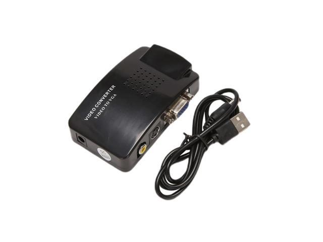 For AV to VGA Adapter RCA VGA Converter PC RCA Composite S-Video AV ...