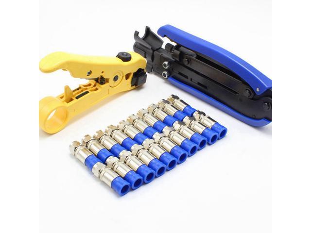 Yankok [Coaxial Cable Compression Tool Kit] with Coax Crimper, Cable ...