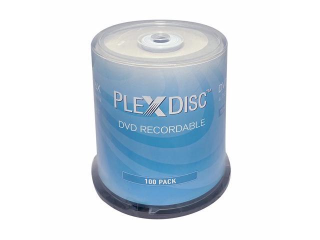 PlexDisc DVD+R 4.7GB 16X White Inkjet Printable Hub Printable - 100pk Cake Box 63C-215-BX, 100 ...