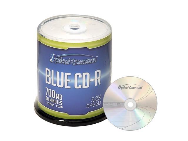 Optical Quantum Blue AZO CD-R 700MB 52X Recordable Media Disc 100pk Spindle OQCD52BLT-BX ...
