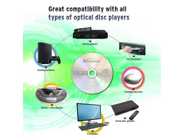 Optical Quantum Blue AZO CD-R 700MB 52X Recordable Media Disc 100pk ...