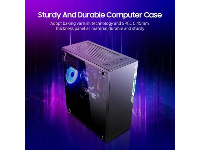 Desktop Computer Case ATX Full-view Side Transparent PC Case Support ...