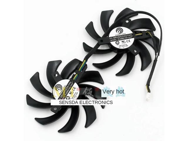 FOR For Dylan R9 280X 3G Graphics card cooling fan Temperature Dual Fan ...