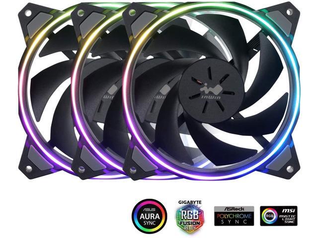 InWin Sirius Loop Addressable RGB Triple Fan Kit 120mm High Performance ...