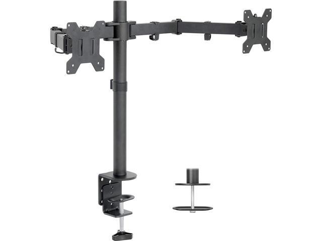 VIVO Black Dual LCD Monitor Desk Mount Stand, Heavy Duty Fully ...