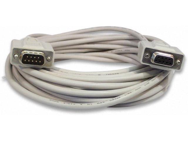 25 Foot DB9 9 Pin Serial / RS232 Male/Female Extension Cable - Newegg.com
