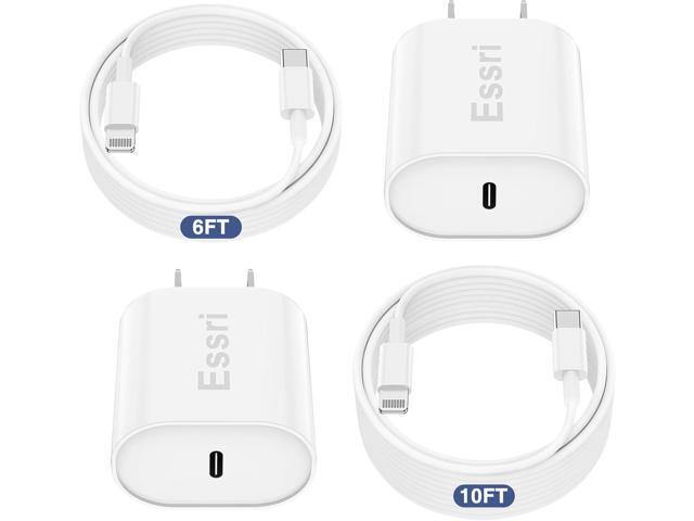 Essri Apple Fast Charger,Apple MFi Certified 2-Pack 20W iPhone Charger ...