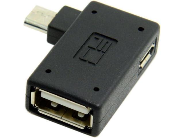 Micro USB OTG Power Adapter 2 in 1 Micro USB Male to USB 2.0 Female 90 ...