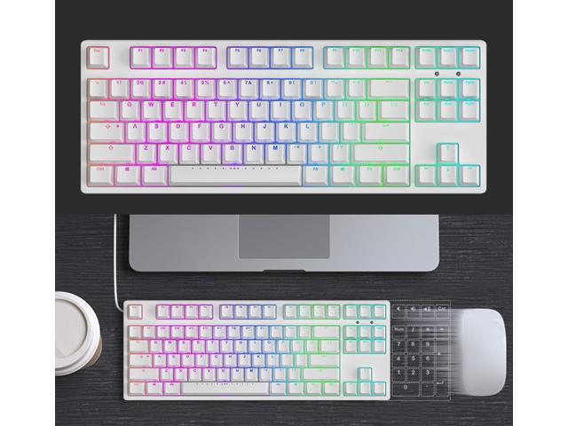 iKBC F400 87 Keys USB Wired RGB Backlit Mechanical Gaming Keyboard ...