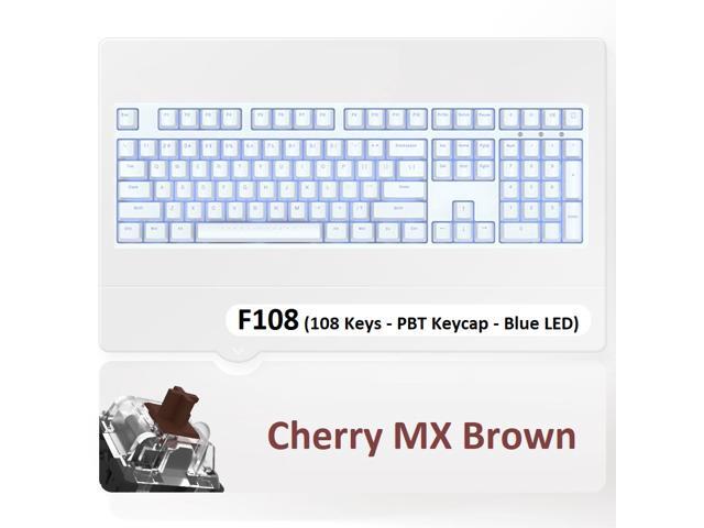 iKBC F108 108 Keys USB Wired Blue LED Backlit Mechanical Gaming ...