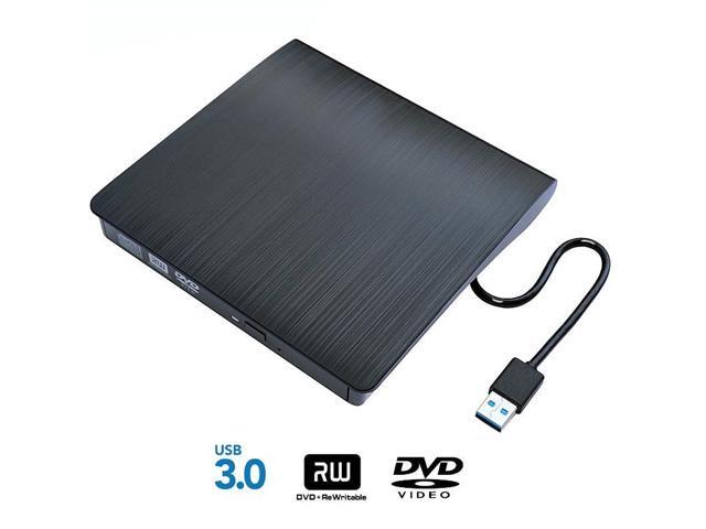 USB 3.0 Portable External Optical Drive Slim CD/DVD +/-RW Burner Player ...