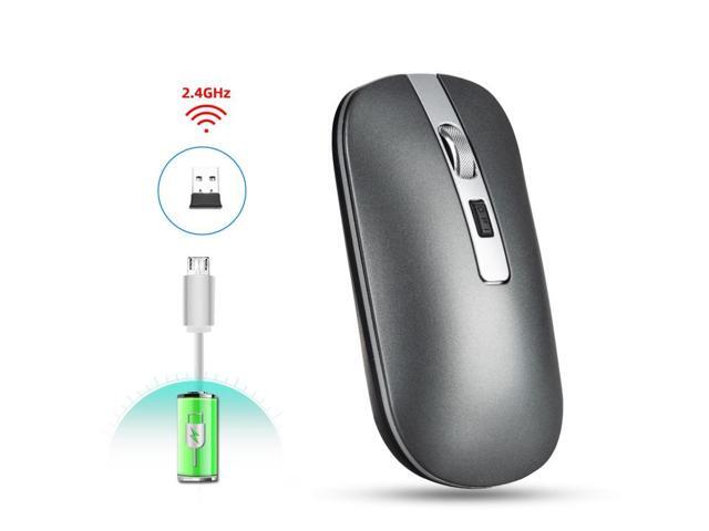 HXSJ M30 Rechargeable Wireless Mouse Metal Wheel Mute 2.4G Office Mouse ...