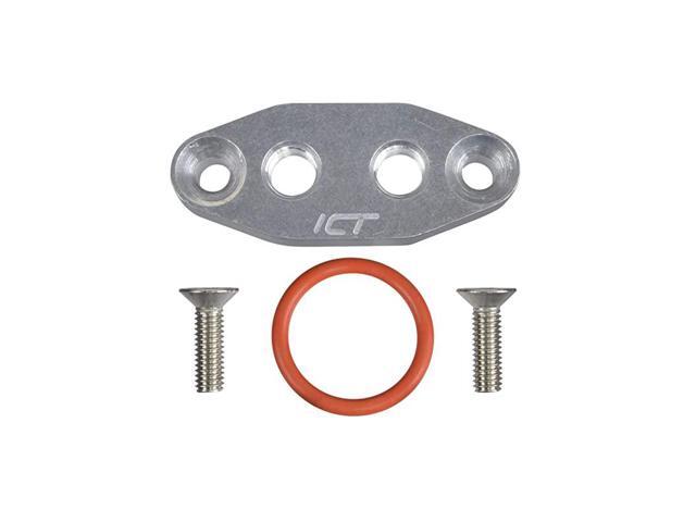 LS Twin Turbo Dual 18 NPT Oil Feed Line Adapter Plate LS1 LSX kit Port ...