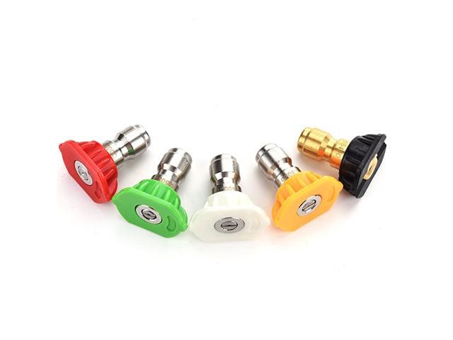 Pressure Washer Spray Nozzle Tips Multiple Degrees 14 inch 5Pack 25 GPM ...
