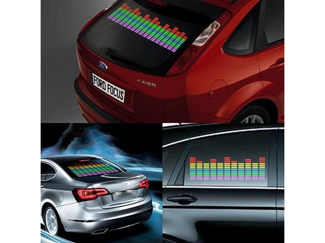 Auto Sound Music Beat Activated Car Stickers Equalizer Glow LED Light ...