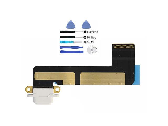 White USB Charging Port Charge Dock Connector Charger Flex Ribbon Cable Replacement Part ...