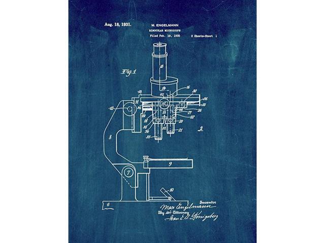 Microscope Patent Print Midnight Blue 5 x 7 M12433 - Newegg.com