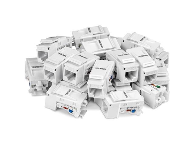 Cat6 Keystone Jack 25Pack Bundle TCK25C6 90° Angle Termination ...