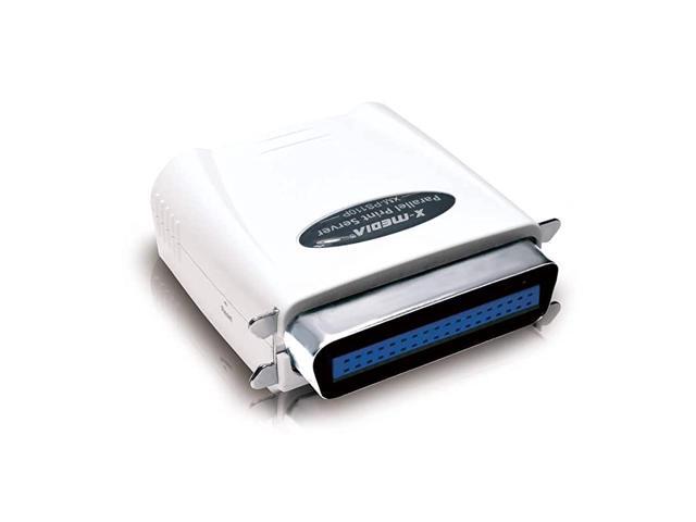 1-Port 10/100Mbps Fast Ethernet Parallel Print Server, Parallel Port ...