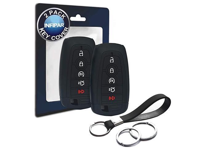 2pcs Compatible with Ford 5 Buttons 164-R8149 Smart Black Silicone Case ...