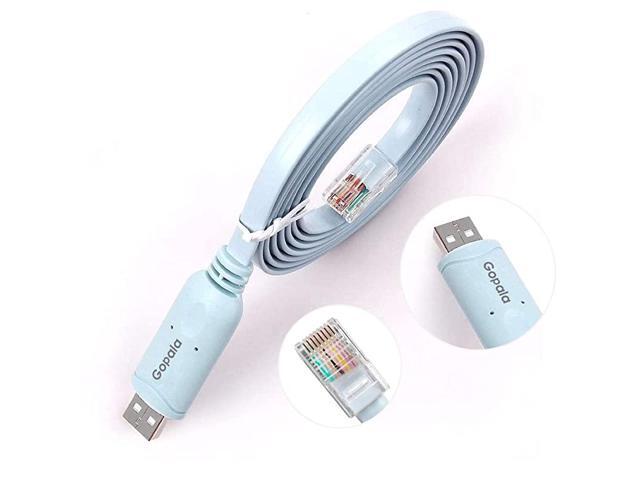6 FT(1.8M) Cisco Console Cable with FTDI Chip, USB to Rj45 Cable ...