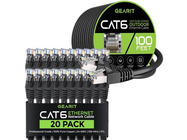 GearIT 20Pack 25ft Cat6 Ethernet Cable & 100ft Cat6 Cable - Newegg.com