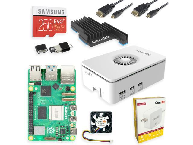 CanaKit Raspberry Pi 5 Starter Kit MAX - Turbine White (256 GB Edition ...