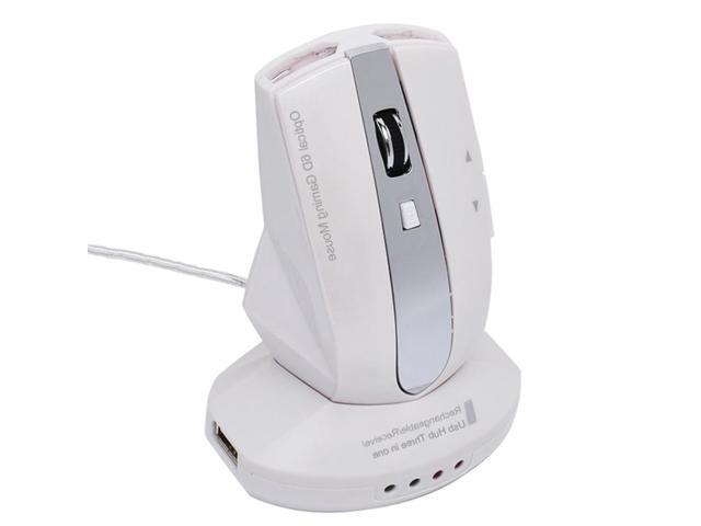 MZ-011 2.4GHz 1600DPI Wireless Rechargeable Optical Mouse with HUB ...
