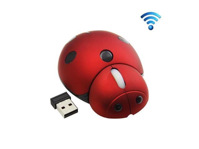 CM0184 3000 DPI 3-keys Mini Ladybug 2.4G Wireless Mouse Personalized ...