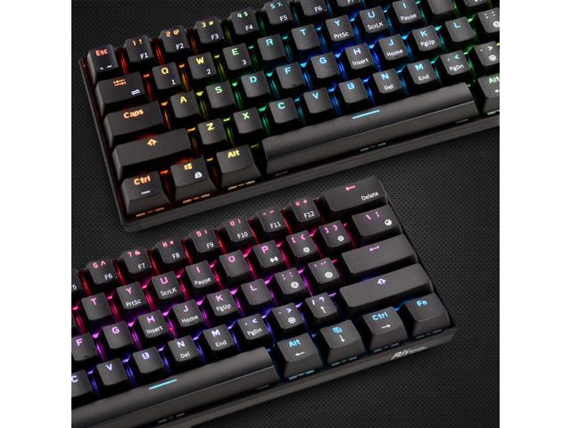 RK61 Mechanical Gaming Keyboard, 60% RGB Backlit 61 Keys Wired/Wireless ...