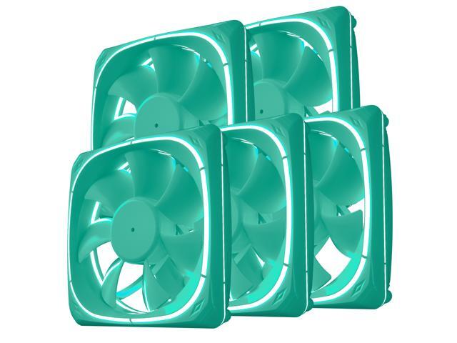 Vetroo DF120 120mm Case Fan White LED Lighting PC Cooling Fan Green Fan ...