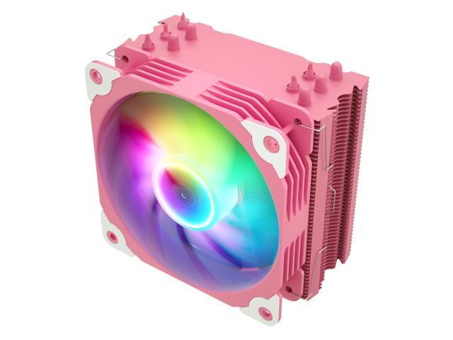 Vetroo V5 Pink CPU Cooler, 5 Heat Pipes 120mm Addressable RGB & PWM Air ...