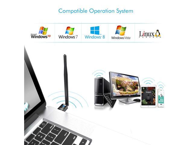 USB WiFi Adapter for PC, 150Mbps Wireless Network Adapter for Desktop ...